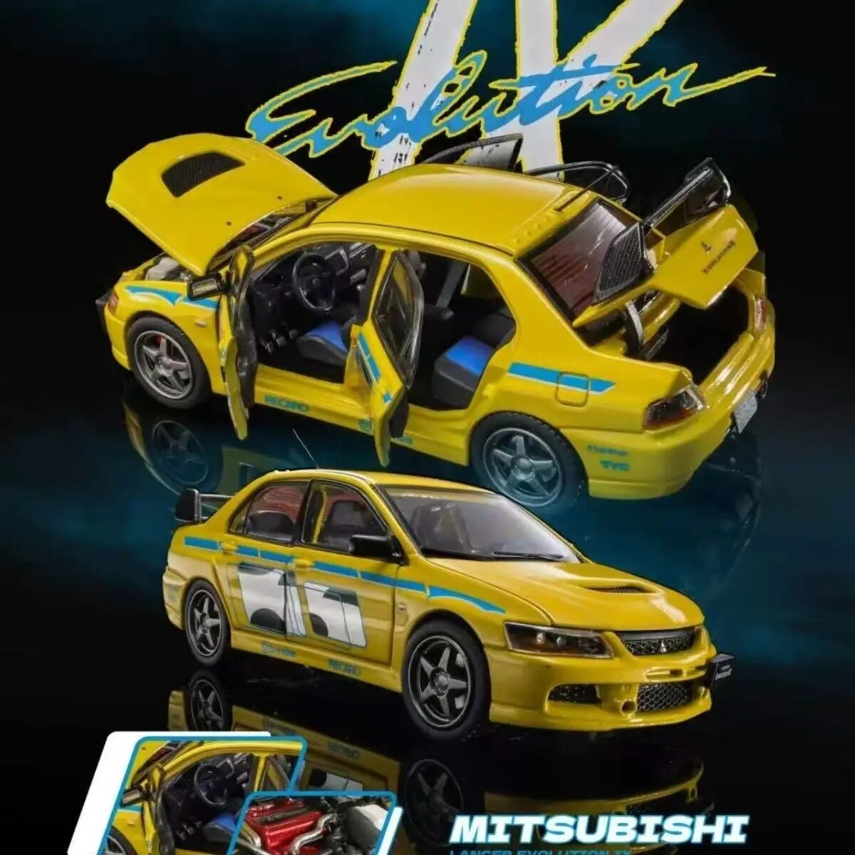 TSM MODEL Lancer Evolution IX GSR модель автомобиля из литого металла 1:64