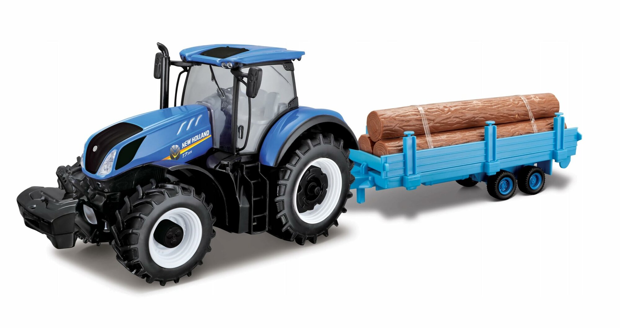 Bburago Трактор New Holland T7.315 с прицепом для скота