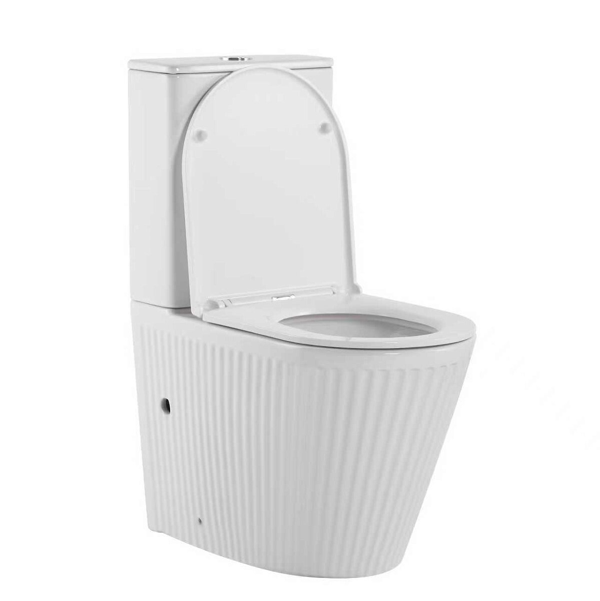 Напольный унитаз SantiLine SL-5046 безободковый, с бачком, слив-торнадо, белый