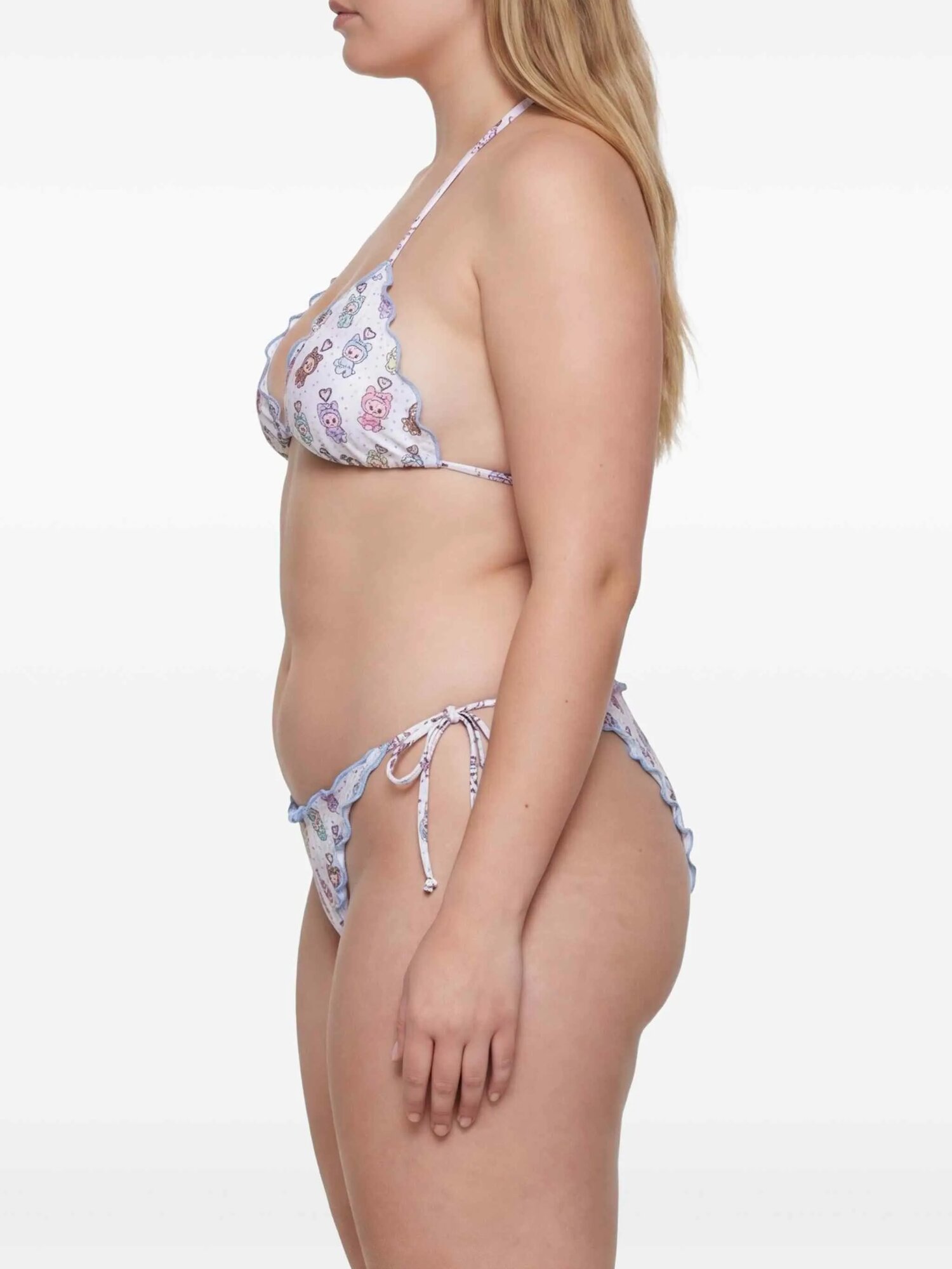 Купальник MC2 Saint Barth Ruffled-trims bikini, размер 46, бежевый/белый — фото 1