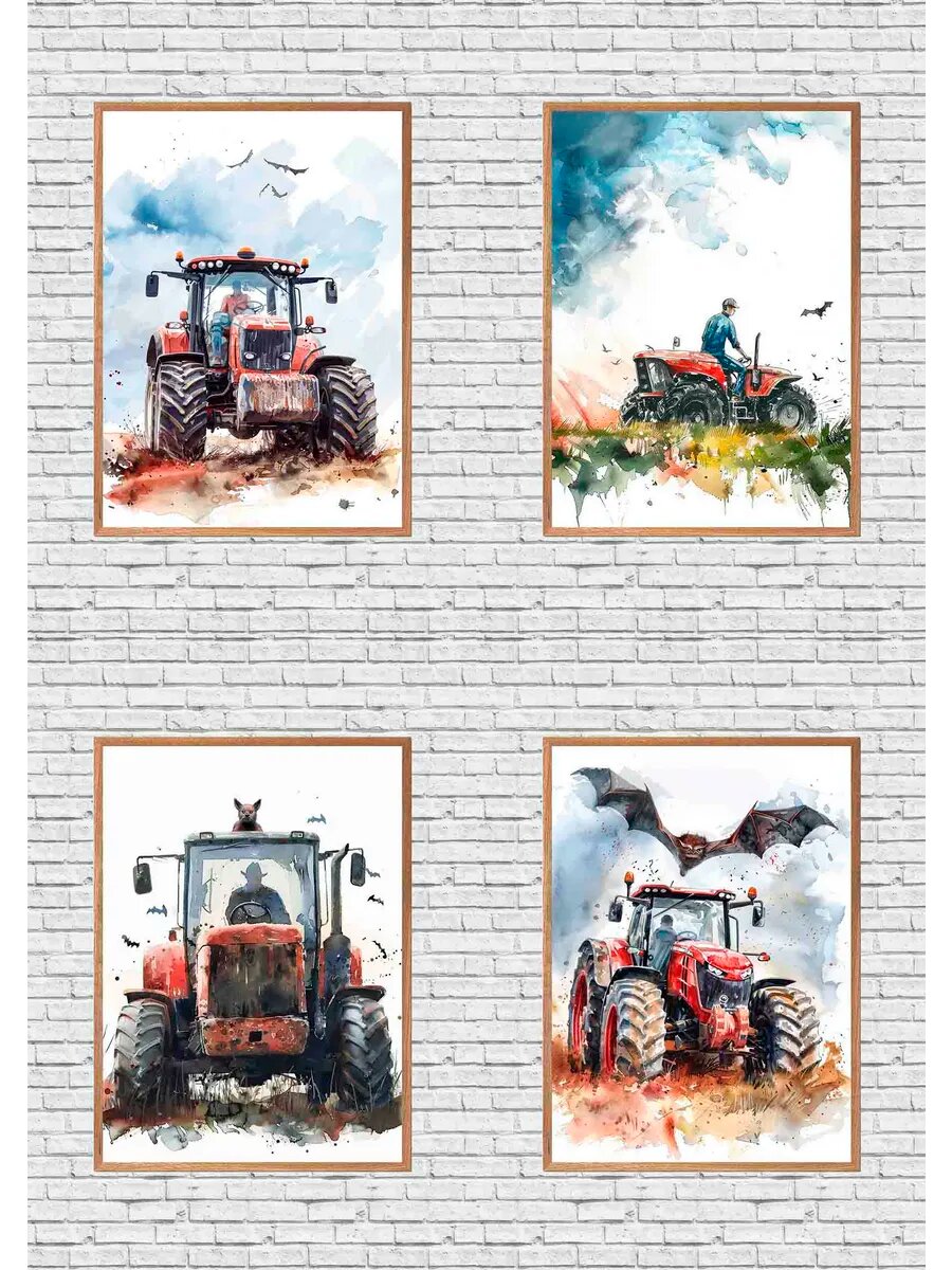 Фермер по разведению летучих мышей, 4 Плаката, 30x21см