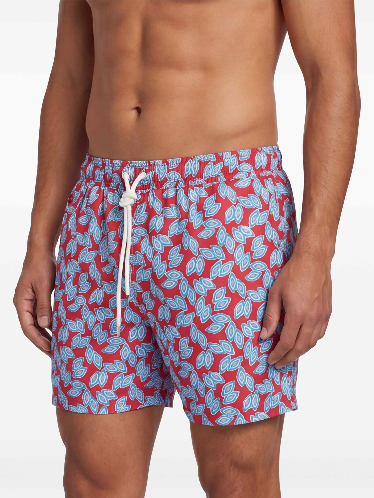 Шорты для плавания Kiton Geometric-print drawstring swim shorts, размер 46 — фото 1