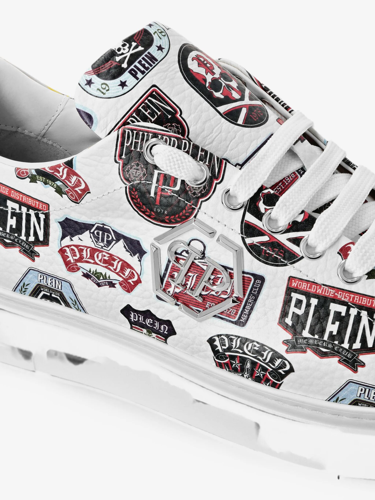 Кроссовки PHILIPP PLEIN Carson Patches, размер 47, бежевый/белый — фото 1