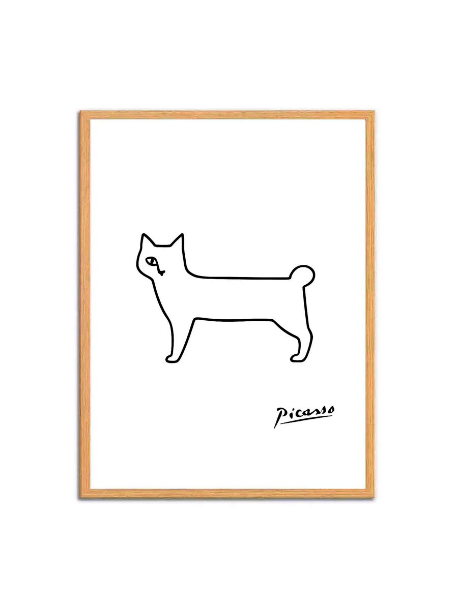 Японская кошка-бобтейл , Пабло Пикассо, Плакат 30x42см