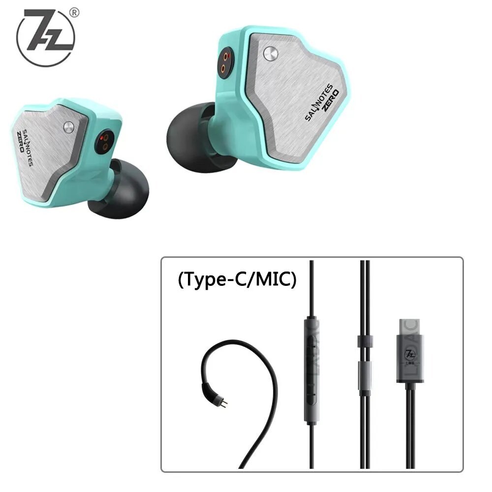 Наушники 7HZ Salnotes Zero, наушники с динамическим драйвером 10мм, наушники HiFi Music IEM, Спортивная игровая гарнитура для бега, 2контактные съемные DJ мониторы, разъем Type C/3,5mm