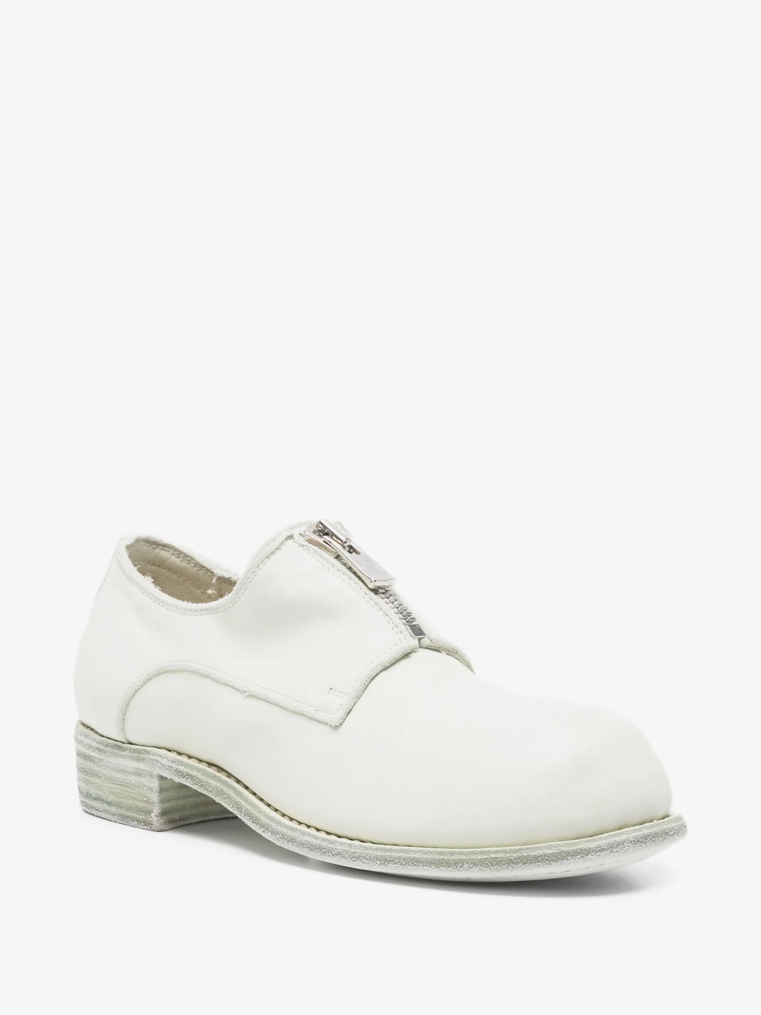 Туфли Piero Guidi Zip leather derby shoes, размер 35, бежевый/белый — фото 1