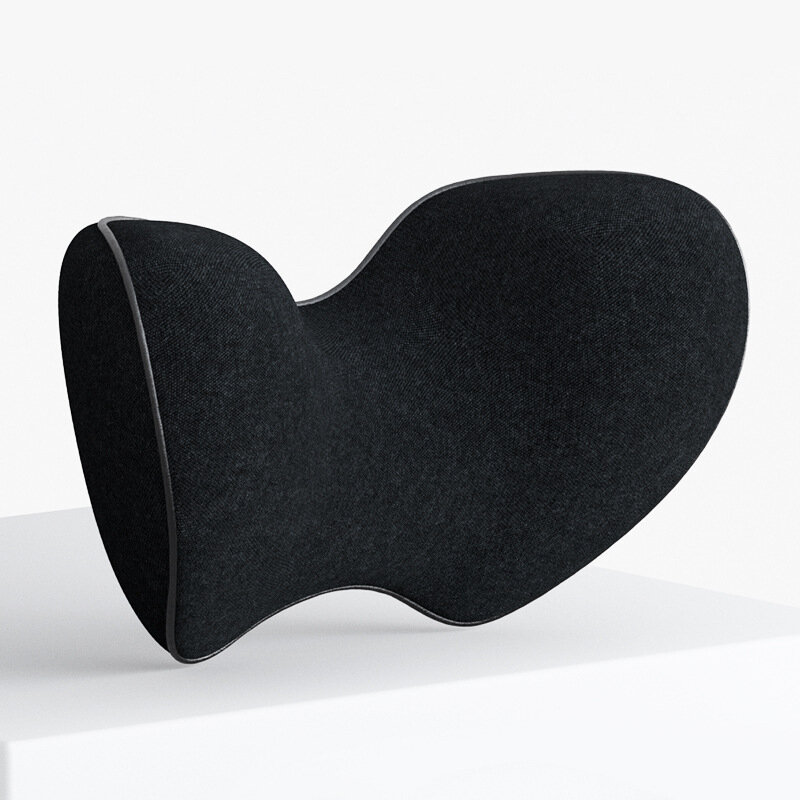 Автомобильная подушка с бабочкой из пены памяти, универсальная модель для поддержки шеи и спины, однотонный черный цвет