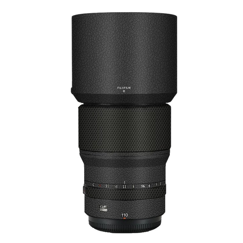 Защитная пленка для объектива Fuji GF110 F2 с узором кожаной текстуры черного цвета, премиум защита камеры