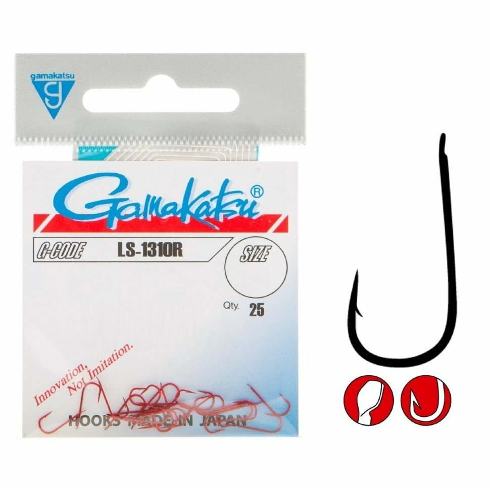 Крючки Gamakatsu Hook LS-1310R №12 25 шт.