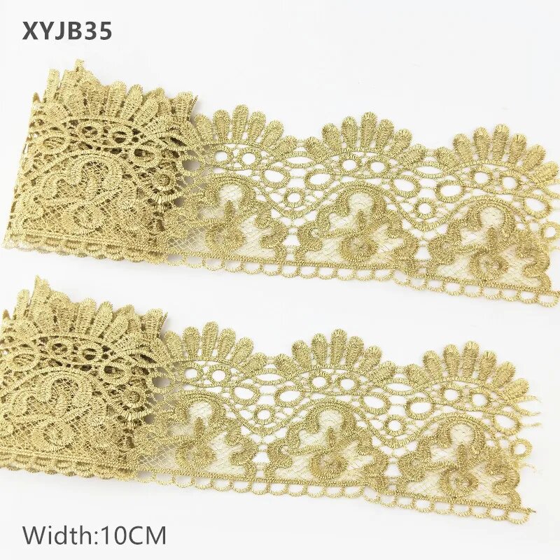 Золотой кружевной трим XYJB35, 1 yard