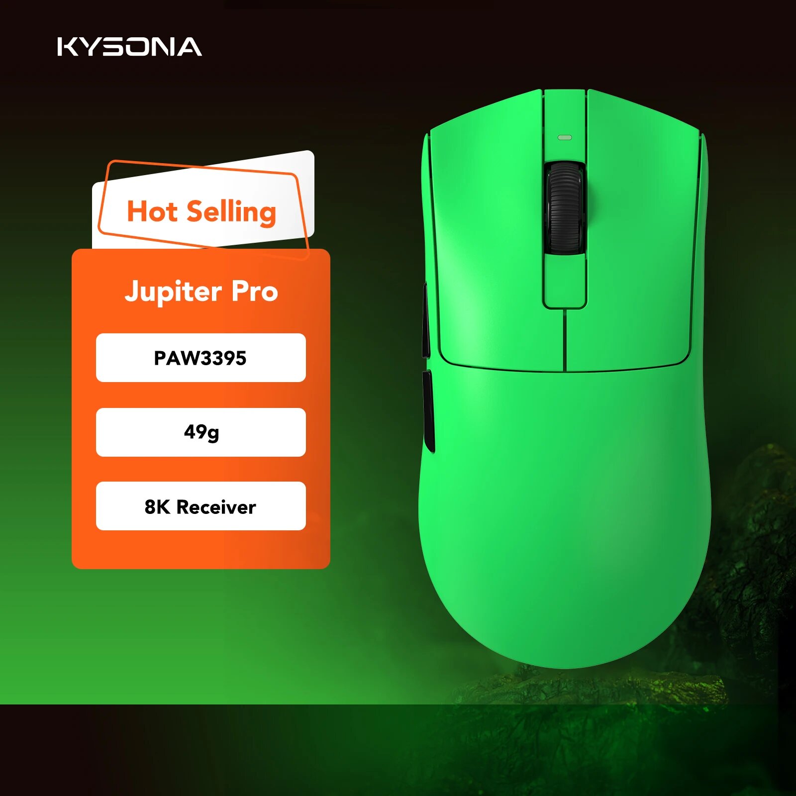 KYSONA Jupiter Series беспроводная игровая мышь Jupiter Pro Green