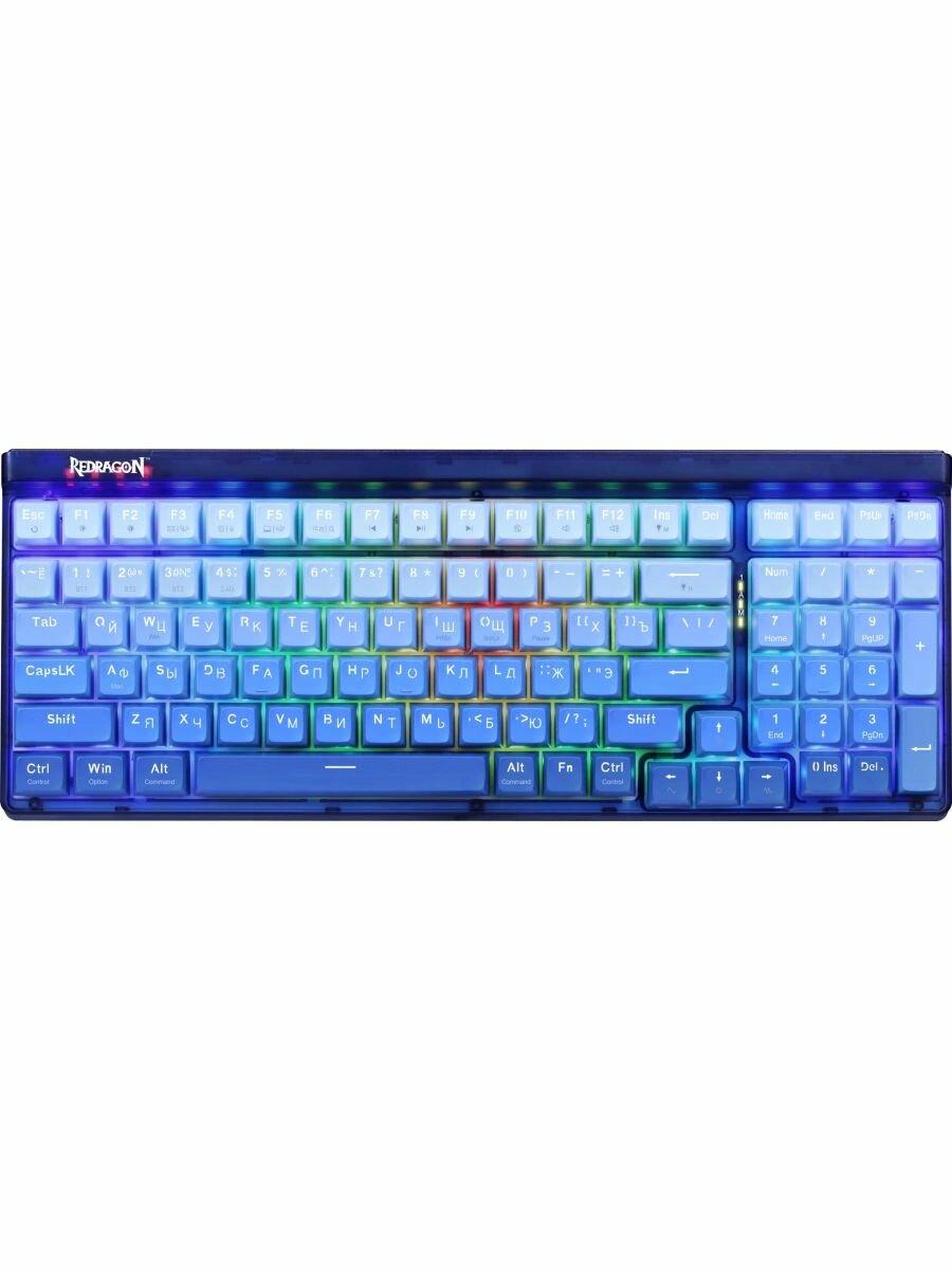 Клавиатура Redragon Garen Pro механическая синий USB беспроводная BT/Radio for gamer LED (71745) каб:1.5м