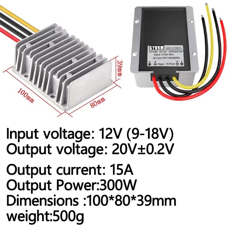 Усилитель напряжения GYVRM 12В в 20В 5А A4 12V TO 20V 15A