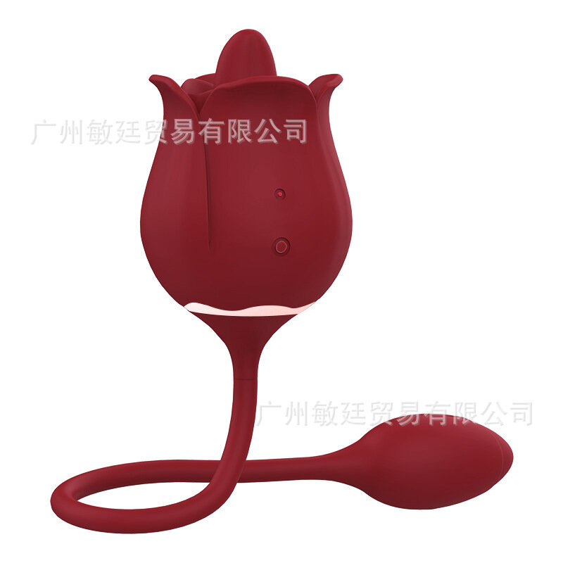 Вибратор для женщин Shande Twin Rose Tongue Licking, вибратор для стимуляции, товары для взрослых, секс-товары Красный