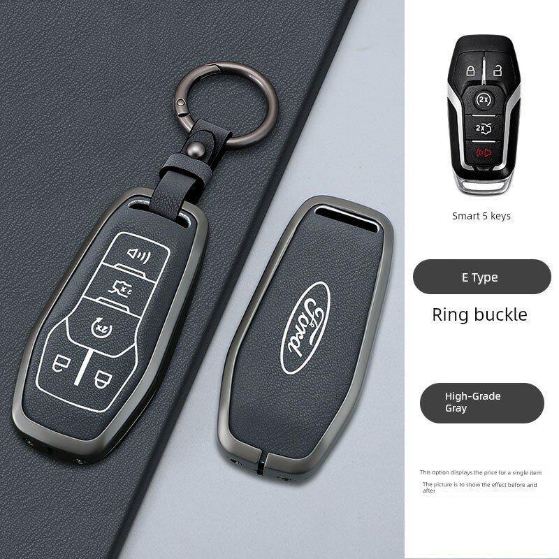 Умный чехол для ключей с пятью кнопками для Ford Mustang 2015-2017, Explorer, F-150, Taurus, с одинарной сумкой и