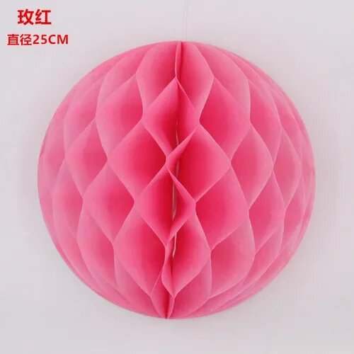 Бумажные шары-фонарики merylover 4/6/8/10/12 дюймов rose, 10inch 25cm