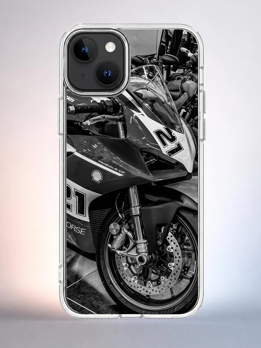 Чехол iPhone 14 Ducati Panigale силиконовый прозрачный