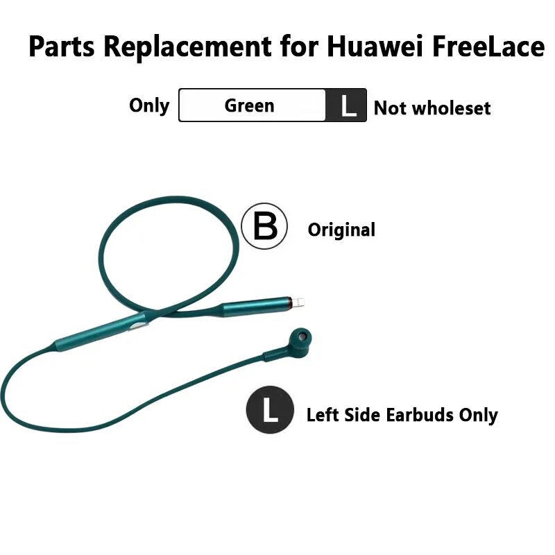 HUAWEI FreeLace, деталь, левая, Green L