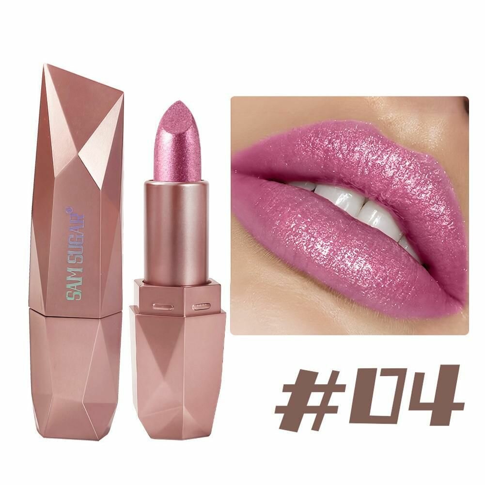 Помада SAM SUGAR Diamond Pearl водостойкая, мерцающая, увлажняющая