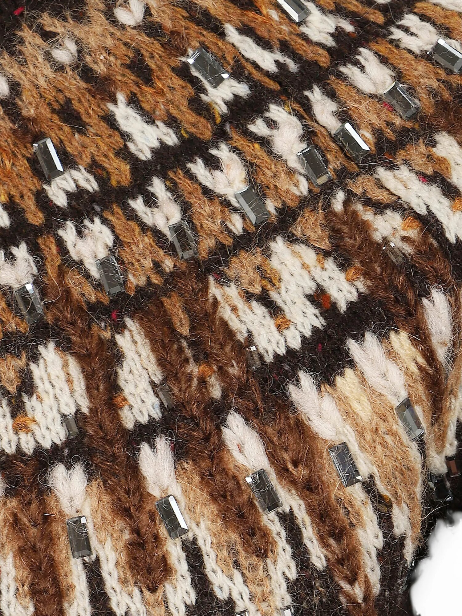 Свитер Ermanno Scervino Crystal-embellished sweater, размер S, , коричневый — фото 1