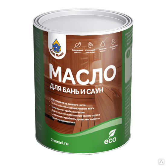 Масло защитное для бань и саун универсальное 0.9л.