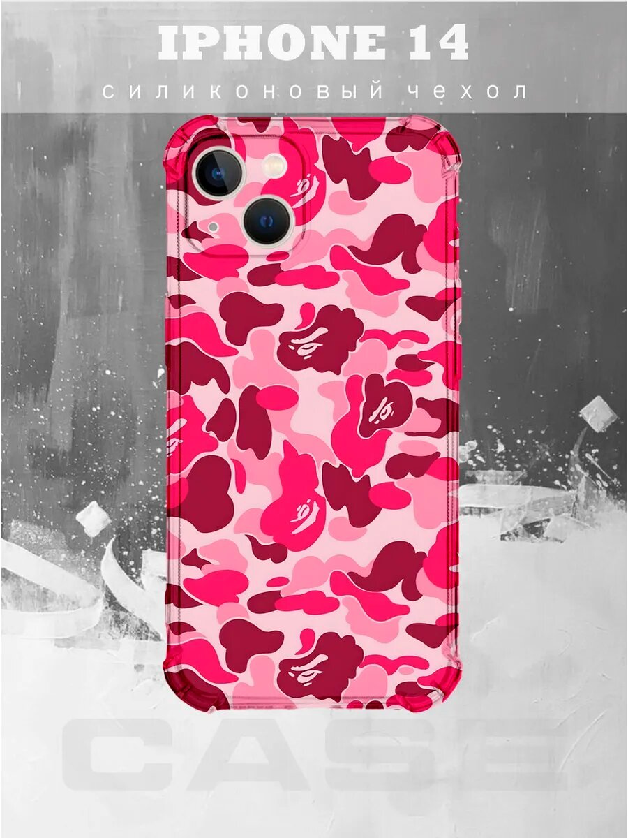 Чехол на IPHONE 14 с принтом bape