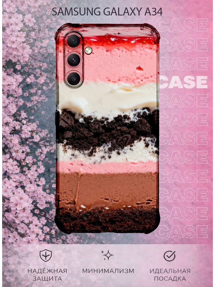 Чехол на Samsung A34 с принтом Торт с орео