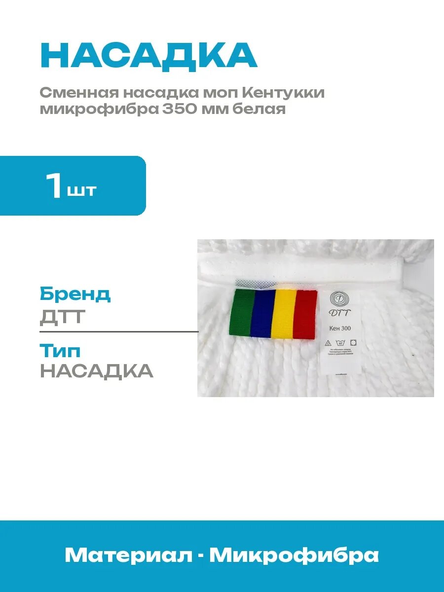 Моп Кентукки из микрофибры 350 мм сменная насадка для пола