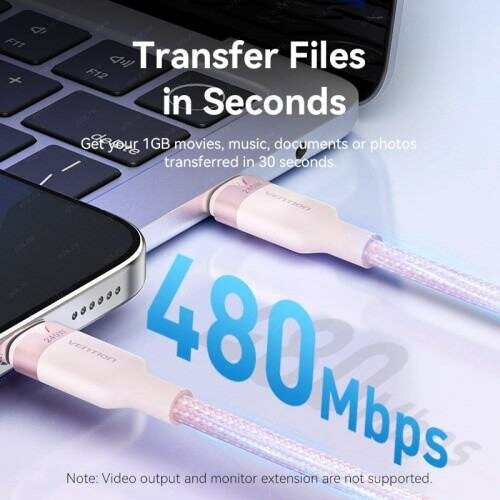 Vention TRIBH Кабель Vention USB 2.0 CM/CM - 2м. Чёрный 5А PD240W, шт. — фото 1