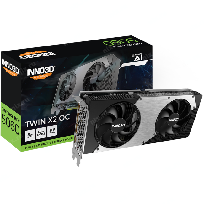 Inno3D N50602-08D7X-195070N (GeForce® RTX 5060) 8 Гб, GDDR7, 128 бит, PCI Express, 3xDP,1xHDMI