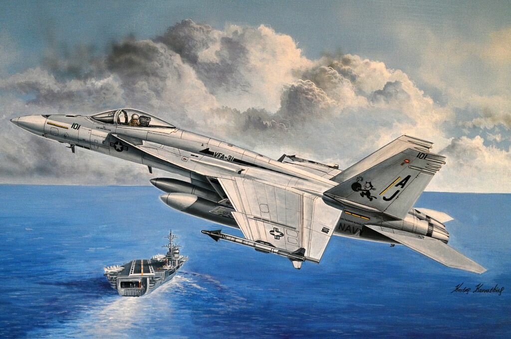 1/48 Американский истребитель F/A-18E Super Hornet