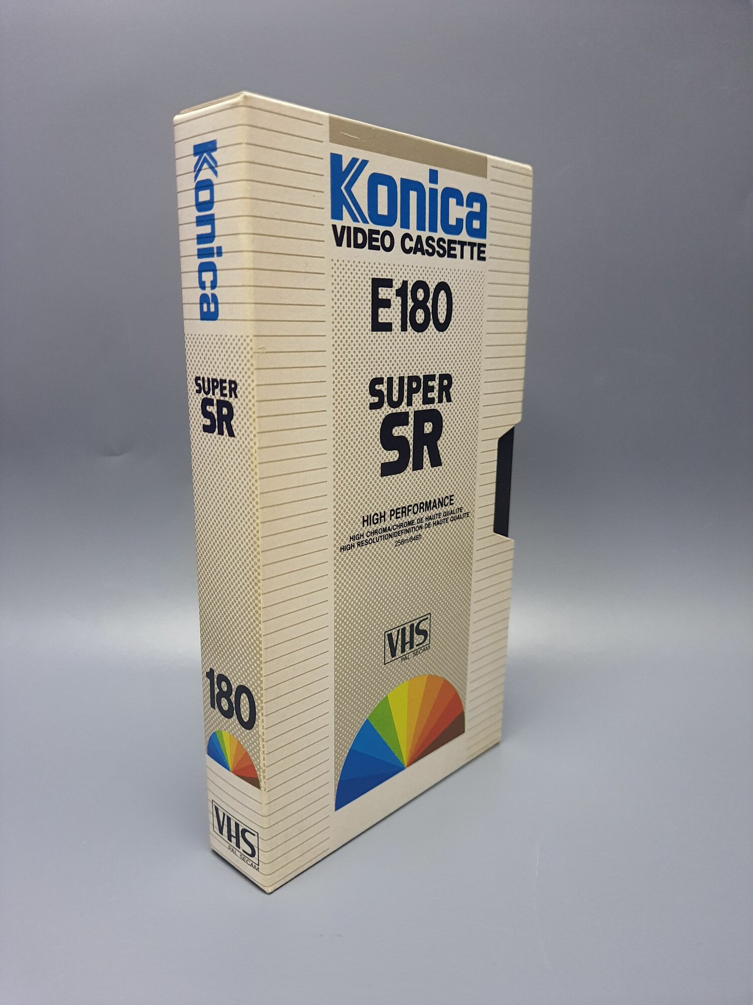 Видеокассета VHS Konica E-180 Super SR с записью фильма. Япония