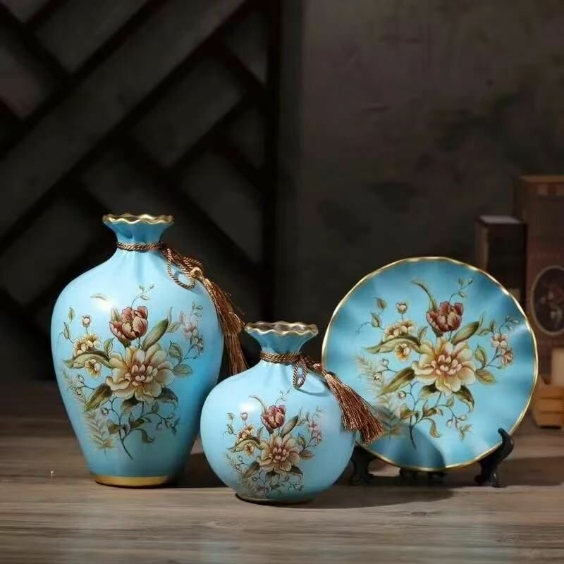 Ваза, 25 см , фаянс, 3 шт