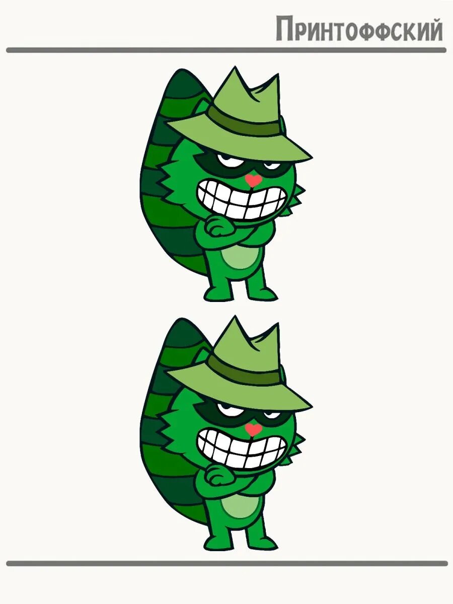 2-е (Две) Термонаклейки Happy Tree Friends