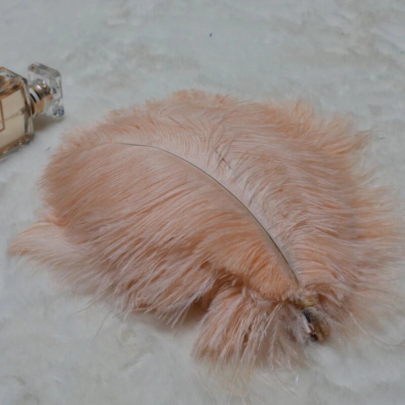 Перья страуса розовые champagne, 20-55 см