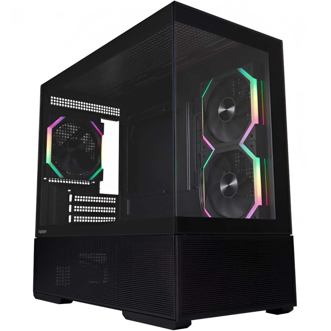 Корпус Mini-Tower 1STPLAYER CV6 ARGB, Micro-ATX, черный (CV6-BK-2FAR-2FH7R-1FH7)