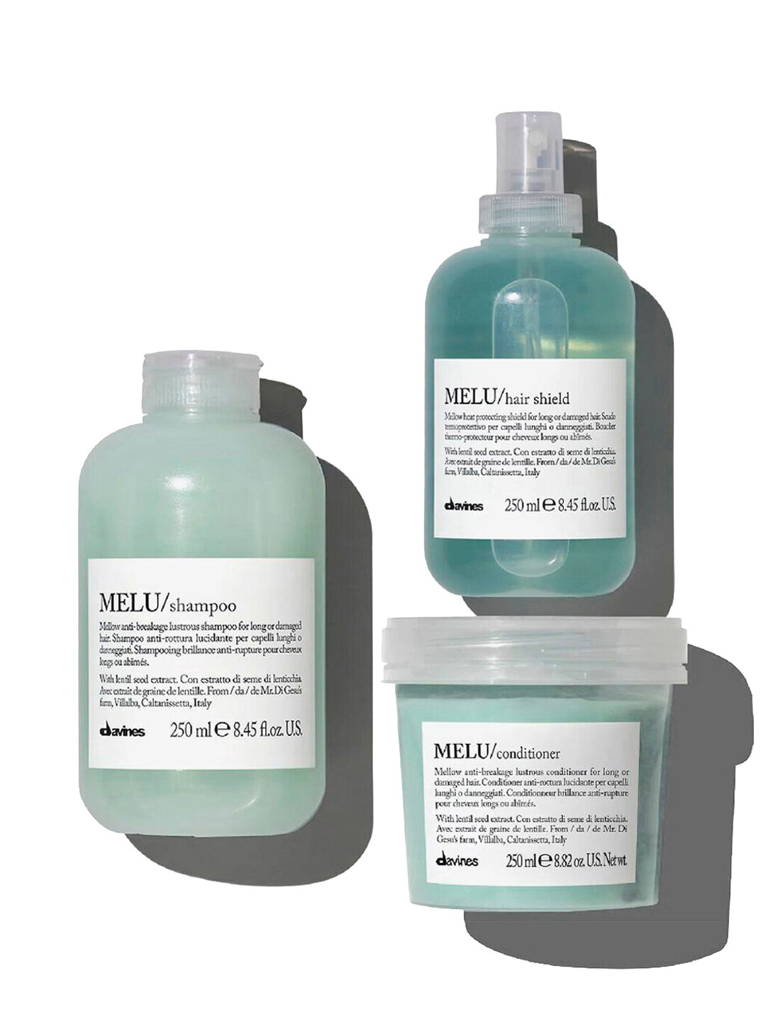 Уход против ломкости для длинных и ослабленных волос Melu, Davines, Италия