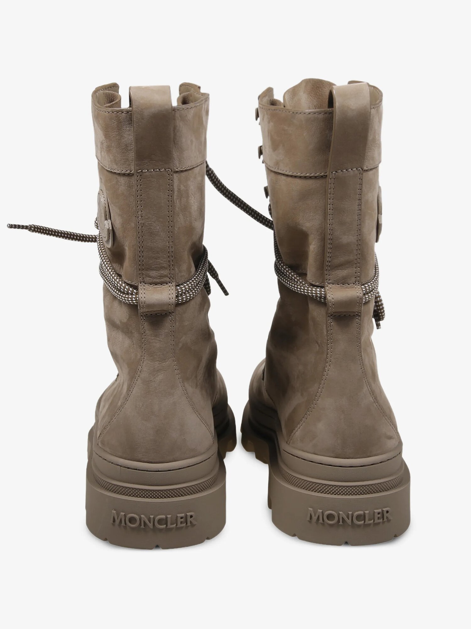 Ботинки Moncler Vera lace-up logo-patch boots, размер 7, зеленый — фото 1