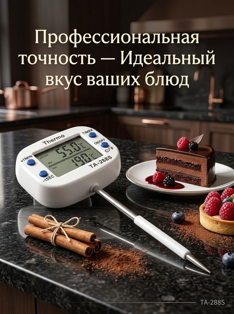 Кулинарный термометр цифровой, щуп 4 см