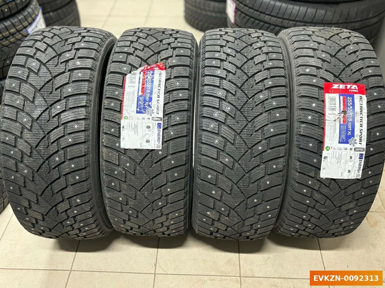 Комплект (4 шт) зимних БУ шин Zeta Antarctica Sport 255/55 R18 без пробега 4343639883