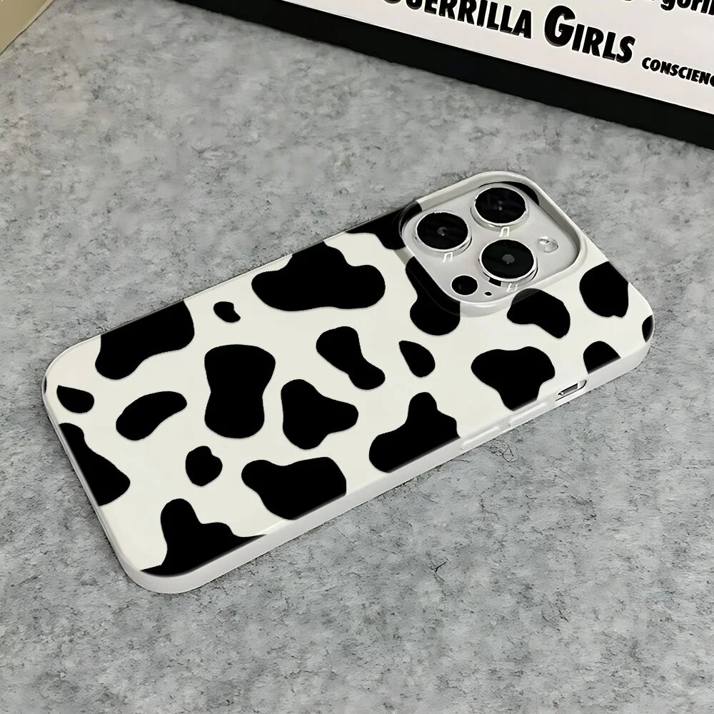 Прозрачный чехол для iPhone 17 Air 16 15 14 13 12 11 Pro Max с рисунком коровы, For iphone 13