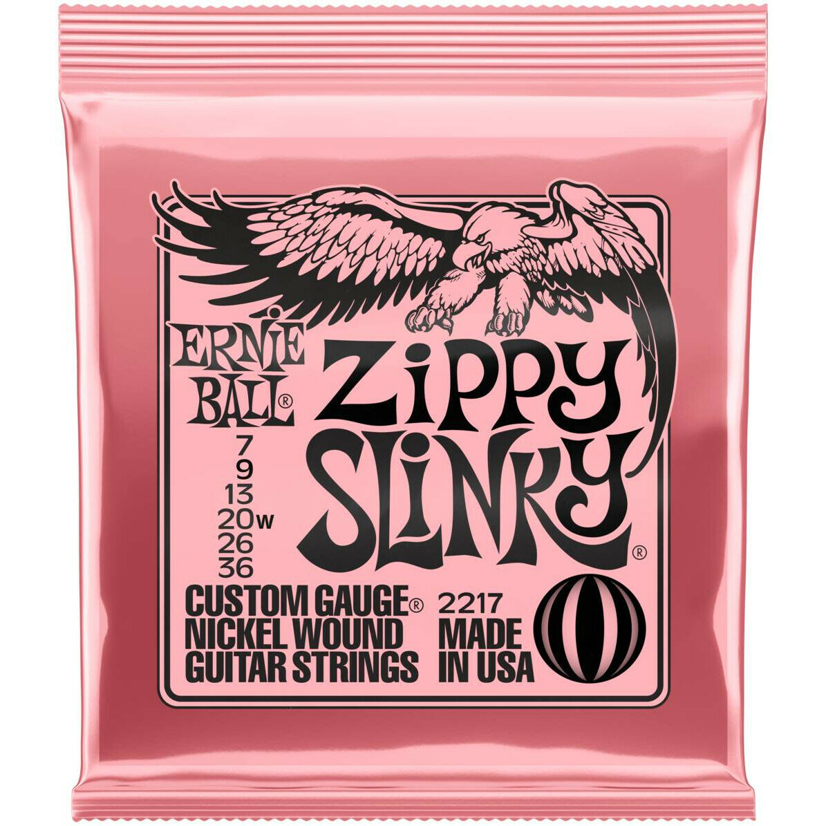 Струны для электрогитары ERNIE BALL 2217 Nickel Wound Zippy Slinky калибр 7-36