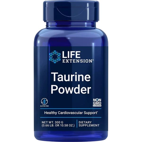 Life Extension Таурин порошок 300 г, аминокислотный комплекс для спорта и активного образа жизни