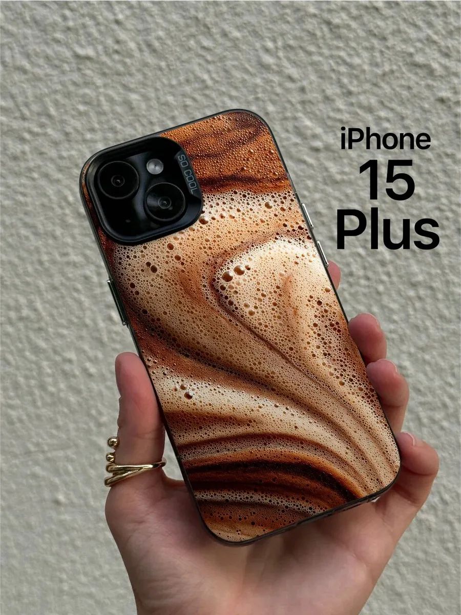 Чехол на Iphone 15 Plus кофе