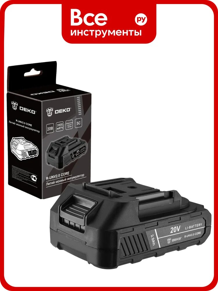 Аккумулятор DEKO R-UNV2.0 CORE, Li-ion, 20В, 2.0А_ч 083-1013