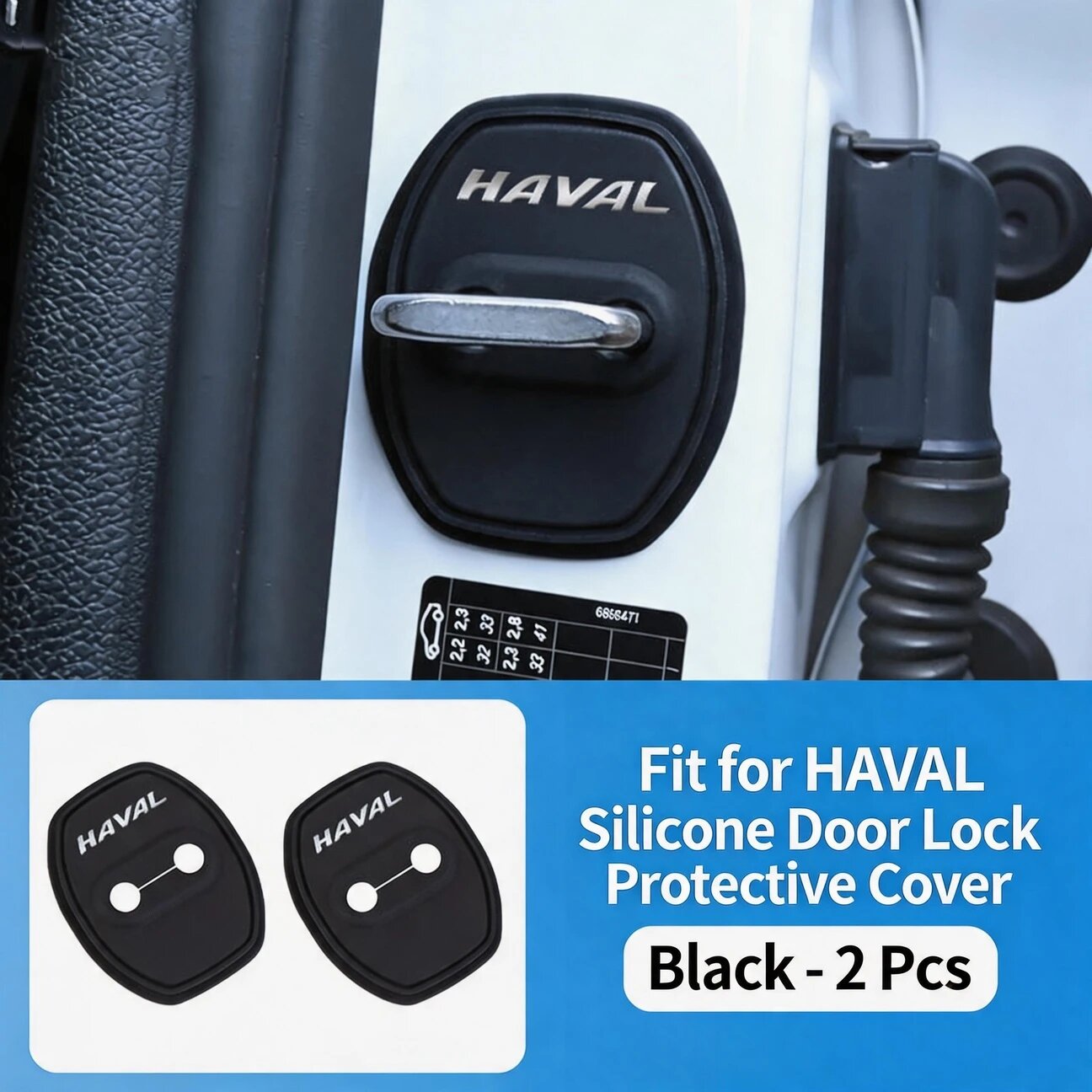 Накладки на замки Haval, Black - 2 шт