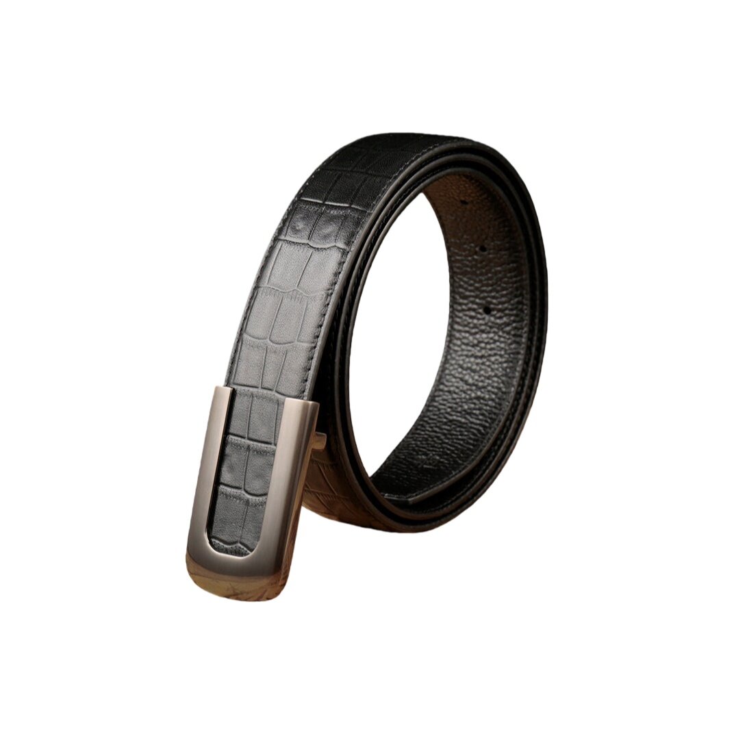 OGQG Ремни из коровьей кожи Мужской 3,4CM 130