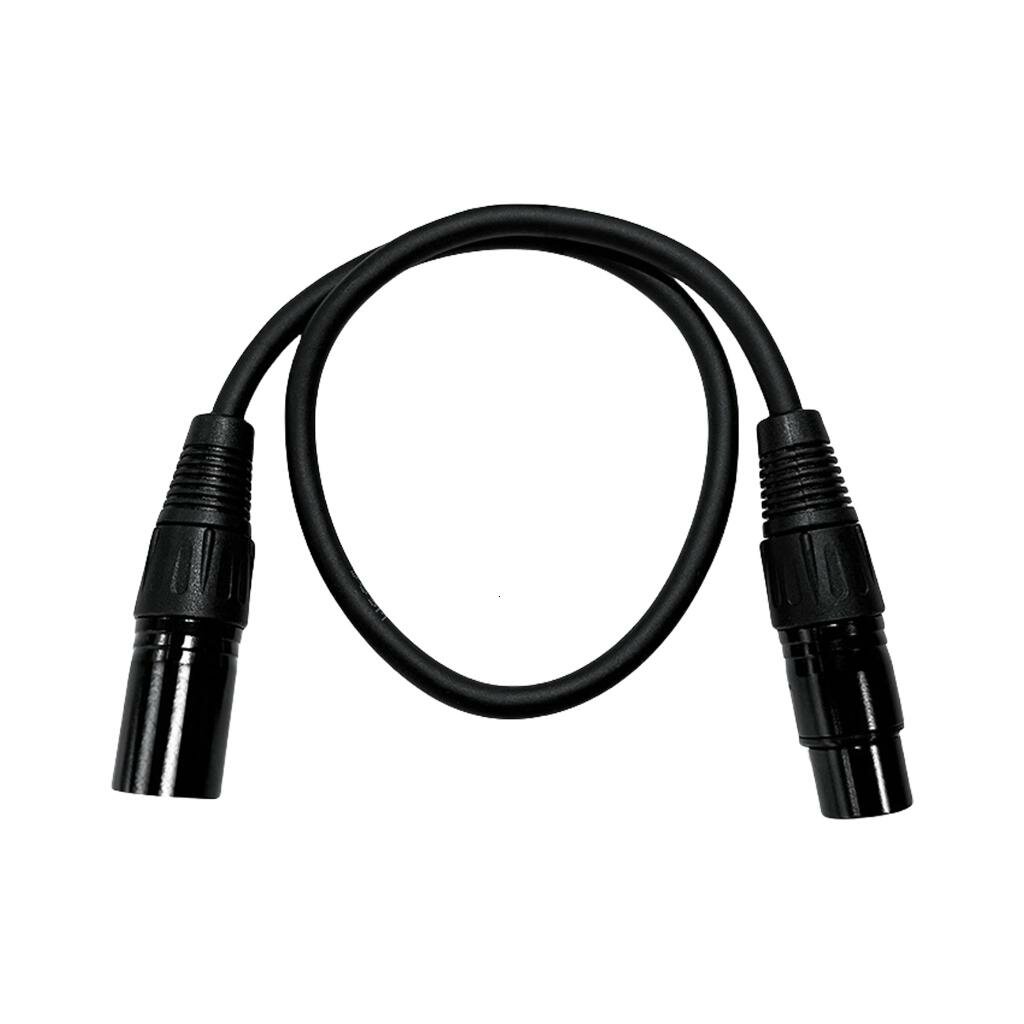 Микрофонный кабель XLR 3-контактный (папа-мама), Черный - 30cm
