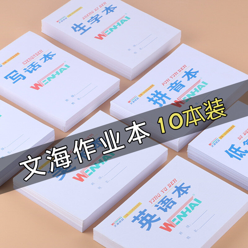 Большие тетради для изучения иероглифов 10 шт. для 1-2 классов, 13-клеточные