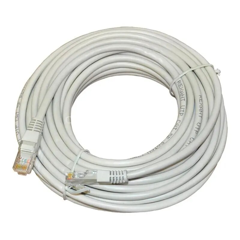 Патч-корд Rexant, UTP, CAT 5e, литой, 25 метров, серый {18-1012}